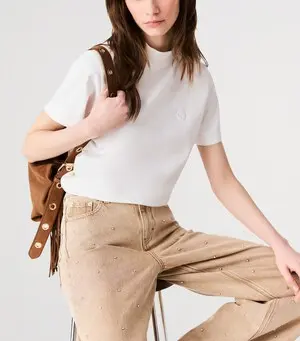 Maje Funnel-neck Zipped T-shirt