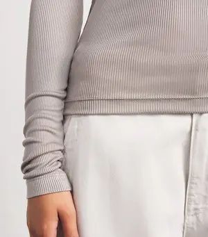 AGOLDE Ribbed Delphi Top - Grey
