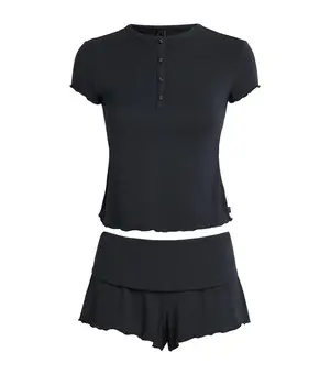SKIMS Sleep Short Pyjama Set - Black