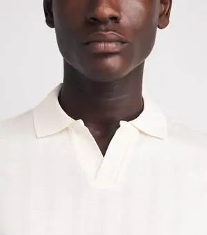 BOSS Cotton Jacquard Open-neck Polo Shirt