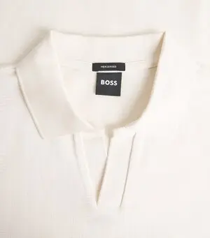 BOSS Cotton Jacquard Open-neck Polo Shirt