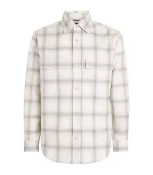 BOSS Virgin Wool-cotton Check Shirt