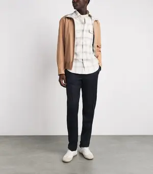 BOSS Virgin Wool-cotton Check Shirt