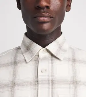 BOSS Virgin Wool-cotton Check Shirt