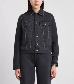 7 For All Mankind Studded Denim Jacket