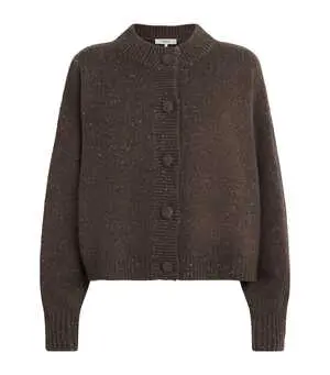 FRAME The Cashmere Fleck Cardigan - Brown
