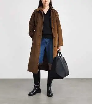 Barbour Corduroy Antonella Trench Coat - Brown
