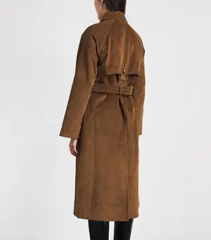 Barbour Corduroy Antonella Trench Coat - Brown