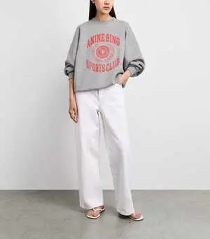 ANINE BING Oversized Miles Collegiate Sweatshirt