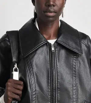Source Unknown Faux Fur-collar Rioni Bomber Jacket