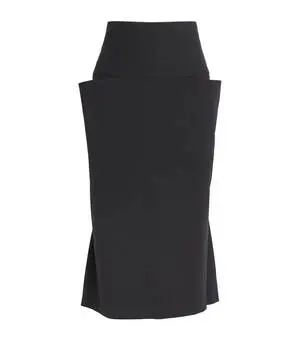 Source Unknown Faux-layer Paloma Midi Skirt - Black