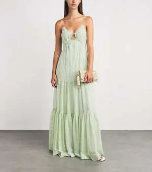Alice + Olivia Lace-trim Nicky Maxi Dress