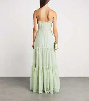 Alice + Olivia Lace-trim Nicky Maxi Dress