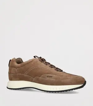 John Lobb Nubuck Leather Stream Elastic Sneakers