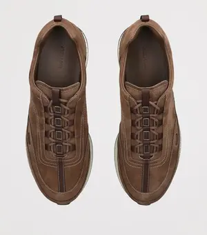 John Lobb Nubuck Leather Stream Elastic Sneakers