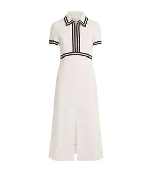 ME+EM Tailored Textured Midi Dress - Beige