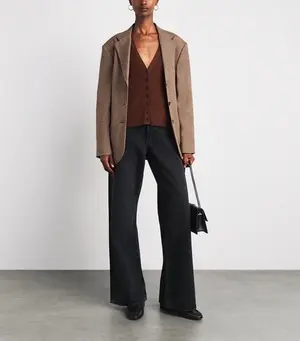 ME+EM Merino Wool-cashmere Slim Cardigan