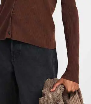 ME+EM Merino Wool-cashmere Slim Cardigan