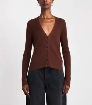 ME+EM Merino Wool-cashmere Slim Cardigan