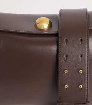 AMI Paris Medium Leather Carrousel Shoulder Bag