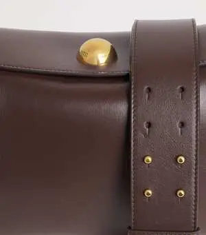 AMI Paris Medium Leather Carrousel Shoulder Bag