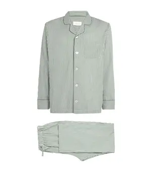 Harrods Cotton Stripe Pyjama Shirt