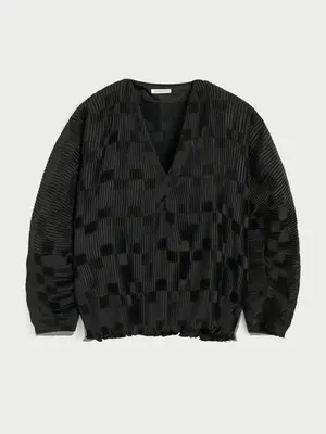BY MALENE BIRGER Franca Pleated Satin Blouse