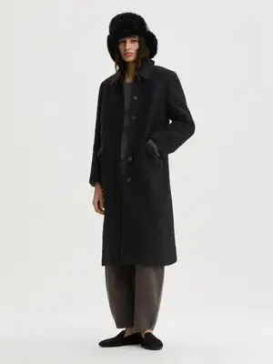 BY MALENE BIRGER Madera Midi Coat - Black