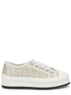 Dior Motif Logo Canvas Sneaker - Gold