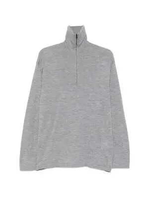 LISA YANG Roll-neck Ribbed Cashmere Sweater - Grigio