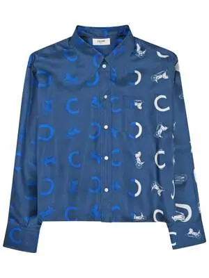 Celine Silk Twill Short Shirt