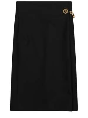Celine Virgin Wool And Mohair Wrap Skirt
