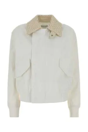Bottega Veneta Cotton Blouson Jacket With Interlaced Collar