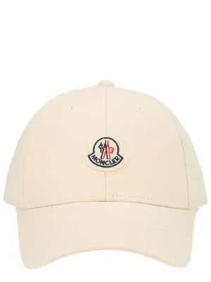 Moncler Cotton Baseball Hat With Logo