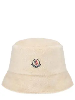 Moncler Teddy-effect Bucket Hat - Beige