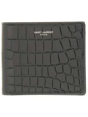 Saint Laurent Portafoogli Bifold Wallet With Three Cut-out Document Pockets