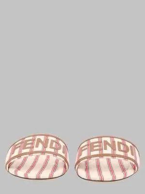 Fendi Canvas Logo Slide Sandals