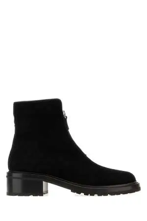 THE ROW Suede Hike Ankle Boots - Black