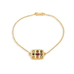 OPIUM JEWELS Sacred Nine Stone Navratna Bracelet