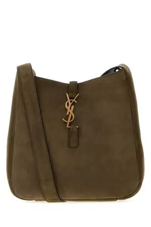 Saint Laurent Le 5 À 7 Mini Mud Suede Crossbody Handbag - Brown