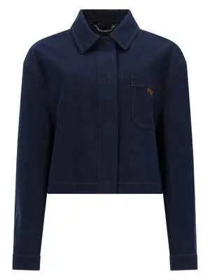 Fendi Embroidered Logo Denim Jacket For