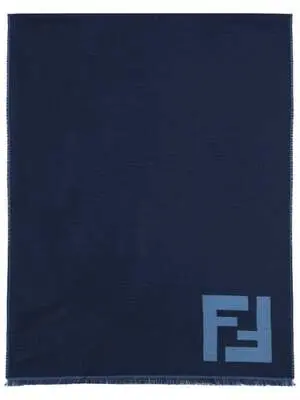 Fendi Virgin Wool Scarf - Blue