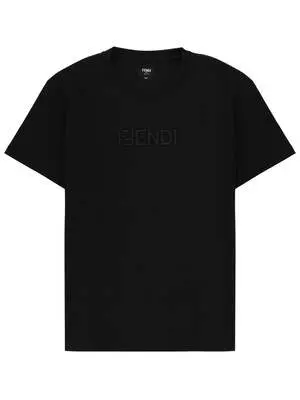 Fendi 3d Logo Cotton T-shirt - Black