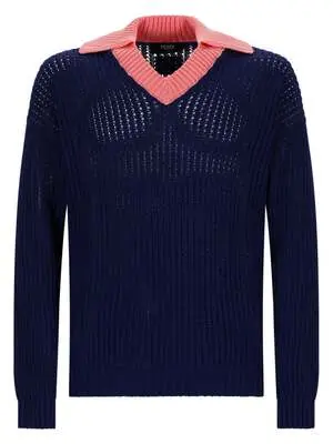 Fendi Cotton Cable-knit Crewneck Sweater