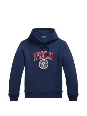 Polo Ralph Lauren Flocked Logo Hooded Sweatshirt - Blu