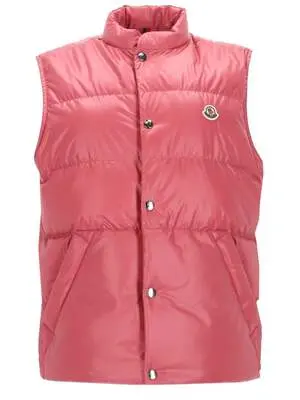 Moncler Restigo Logo Puffer Vest - Pink