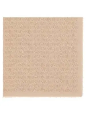 Saint Laurent Modal & Cashmere Square Scarf 135 X 135 Cm - Beige