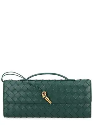 Bottega Veneta Leather Clutch Bag - Green