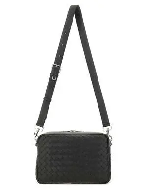 Bottega Veneta Intrecciated Calfskin Room Handbag - Black