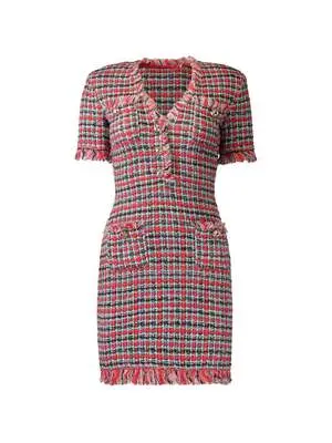 SELF-PORTRAIT Button-front V-neck Shirt Dress